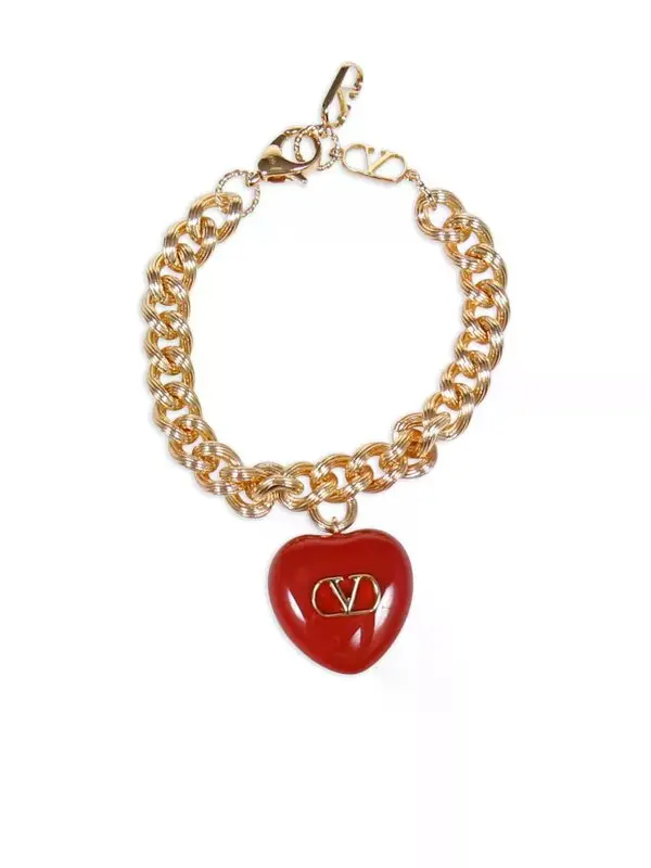 Valentino Garavani Curb-chain Heart Bracelet - Gold