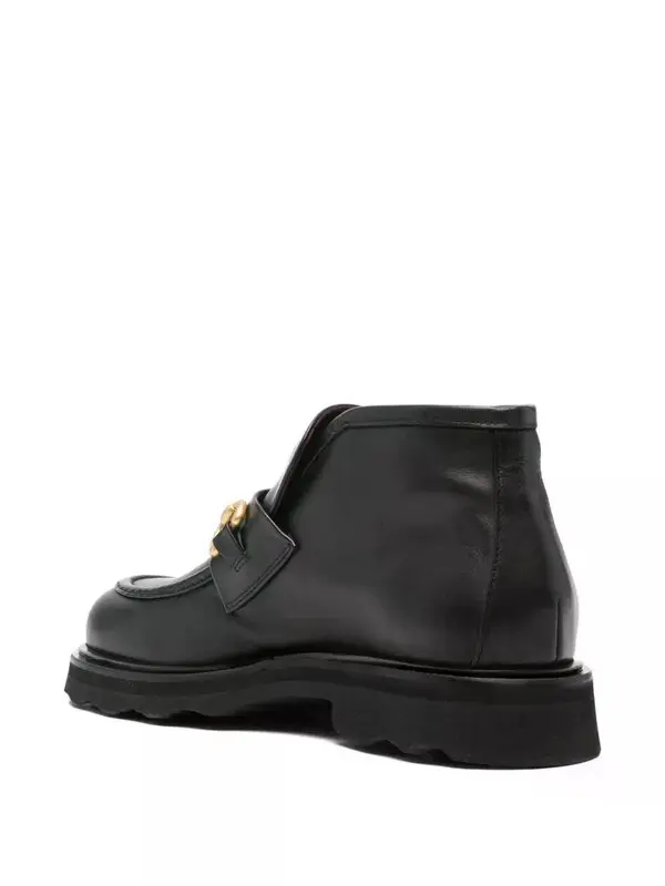POMME D´OR Horsebit Leather Ankle Boots