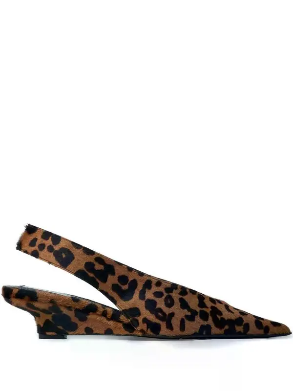 TOTEME 30mm Leopard-print Pointed-toe Pumps - Brown
