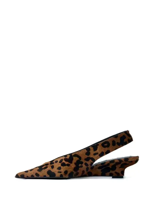 TOTEME Wedge-heel Pony Hair Slingback Pumps