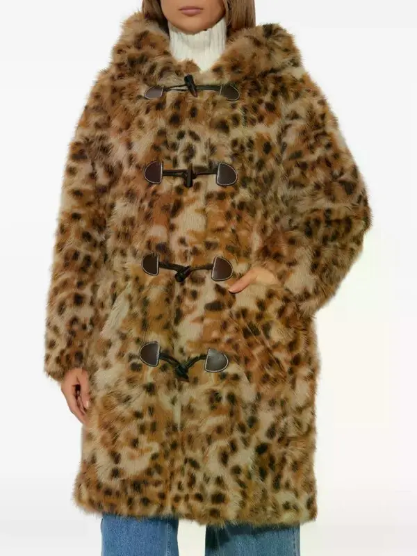 Munthe Leopard-print Toggle Coat