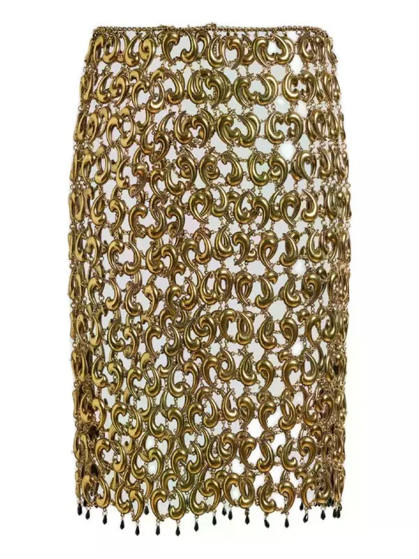 Etro Embellished Straight Skirt - Gold