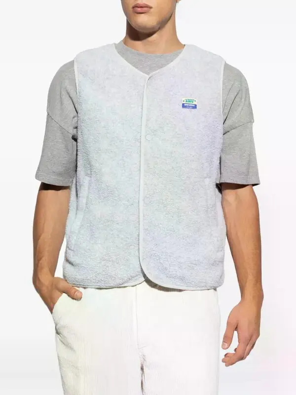 American Vintage Button-fastening Fleece Gilet - Grey