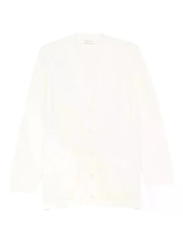 P.a.r.o.s.h Ribbed Patch-pocket Cardigan - White