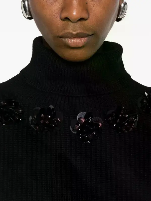 P.a.r.o.s.h Sequin-embellished High-neck Sweater