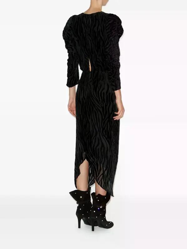 Isabel Marant Étoile Zebra-print Puff-sleeve Dress