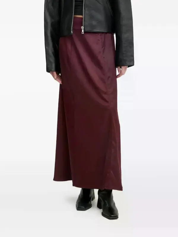 AERON Satin-panelled Maxi Skirt