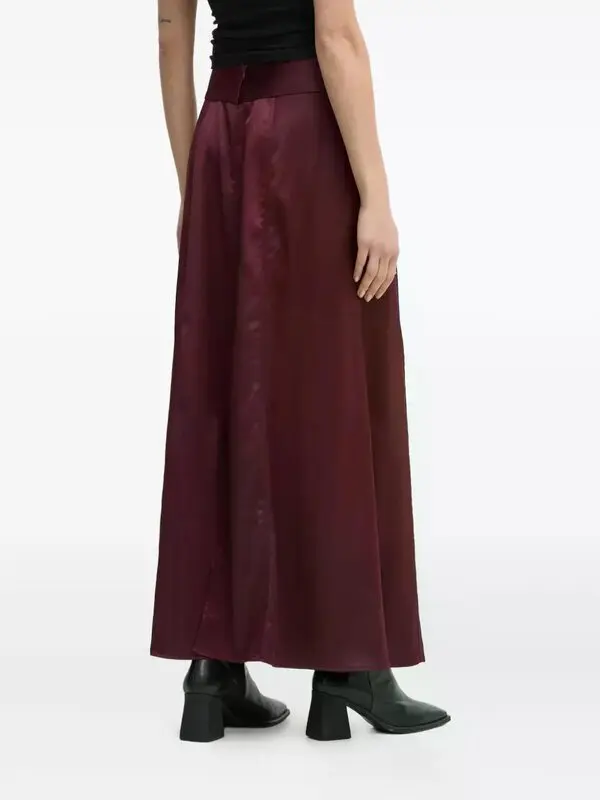 AERON Satin-panelled Maxi Skirt