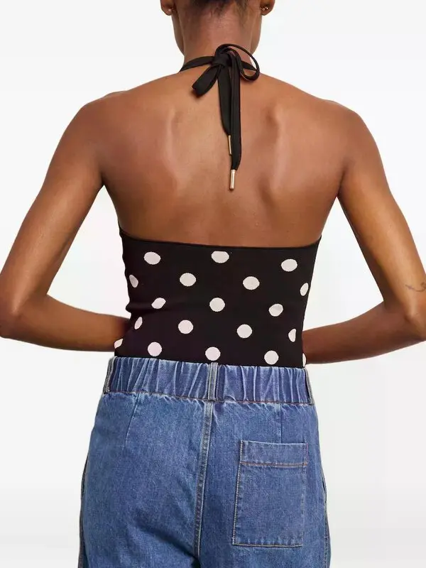 Cara Cara Tanya Polka-dot Halter Top