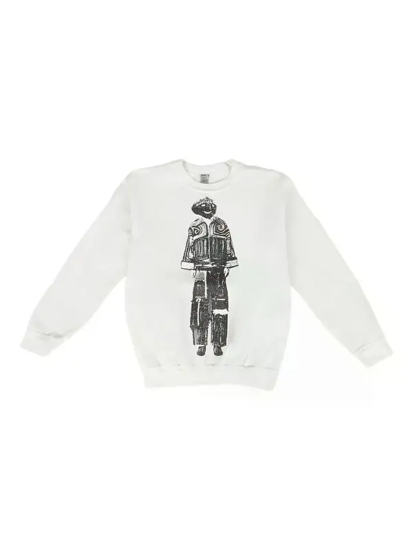 DRX FARMAXY FOR LN-CC Graphic-print Sweatshirt - White