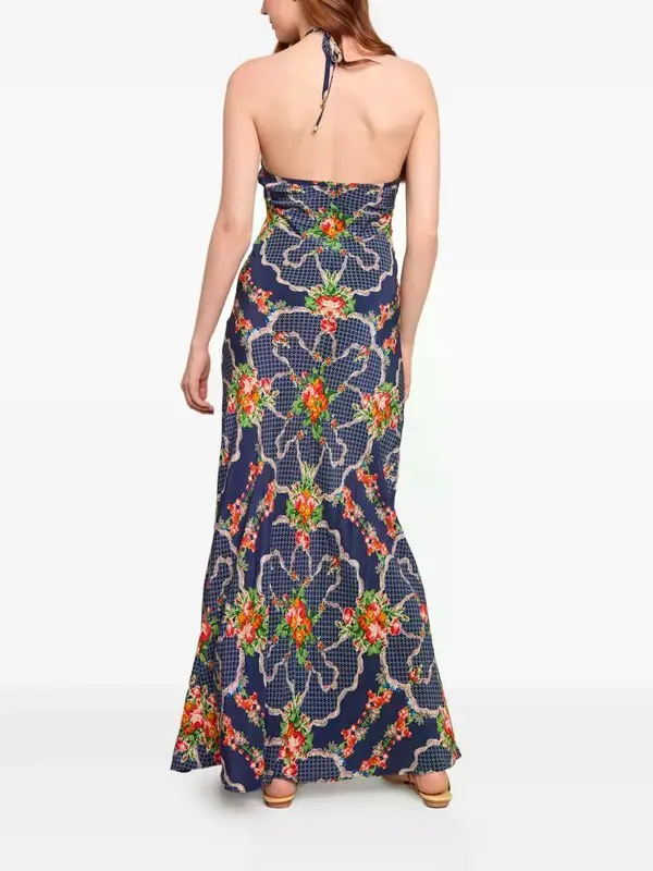 Cara Cara Andes Floral-print Maxi Dress - Blue