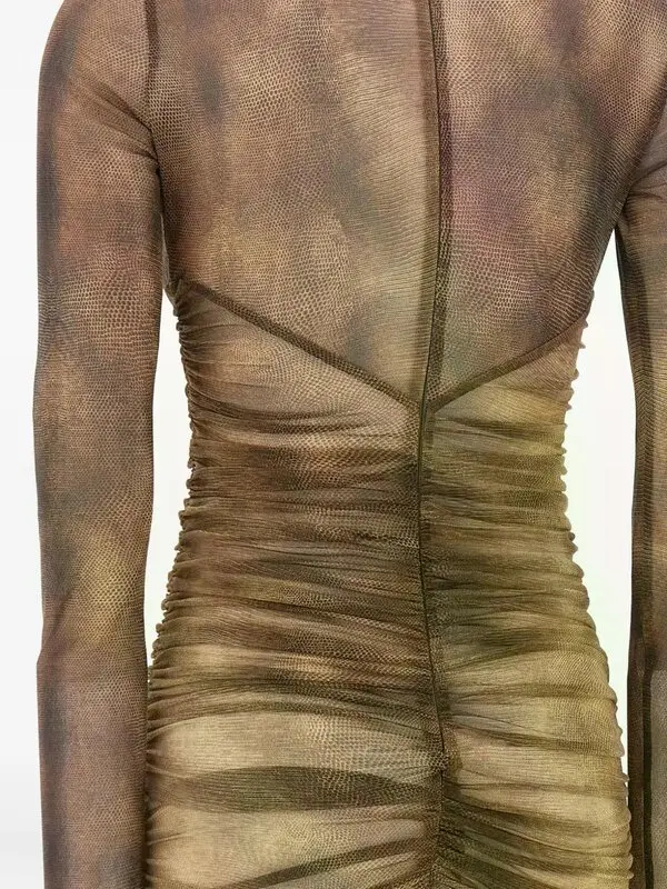 Elisabetta Franchi Gathered Printed Dress