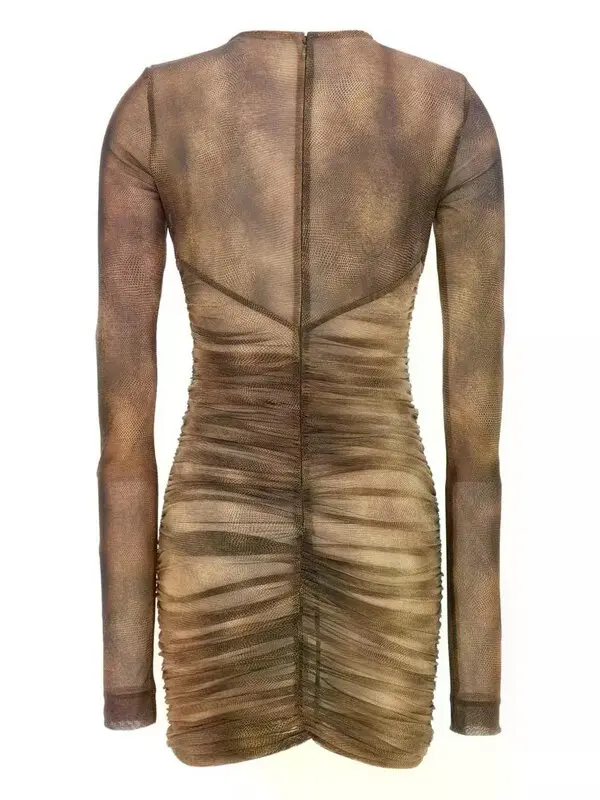 Elisabetta Franchi Gathered Printed Dress