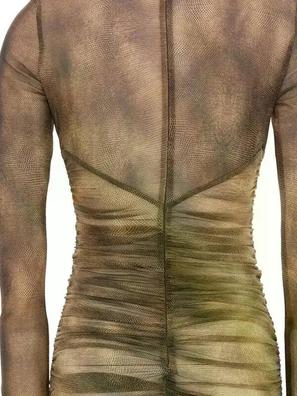 Elisabetta Franchi Gathered Printed Dress