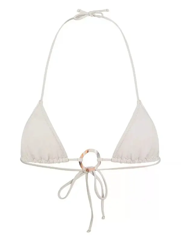 TROPIC OF C Ring-detail Triangle Bikini Top - Grey