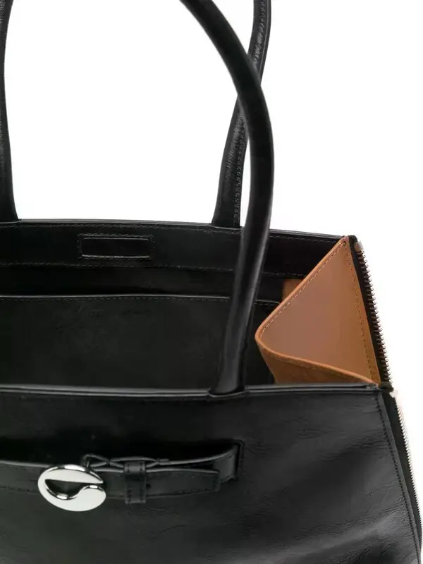 Coperni Buckle-fastening Leather Shoulder Bag - Black