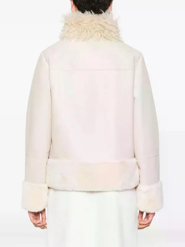 TWINSET Zip-front Jacket With Faux Fur Trim