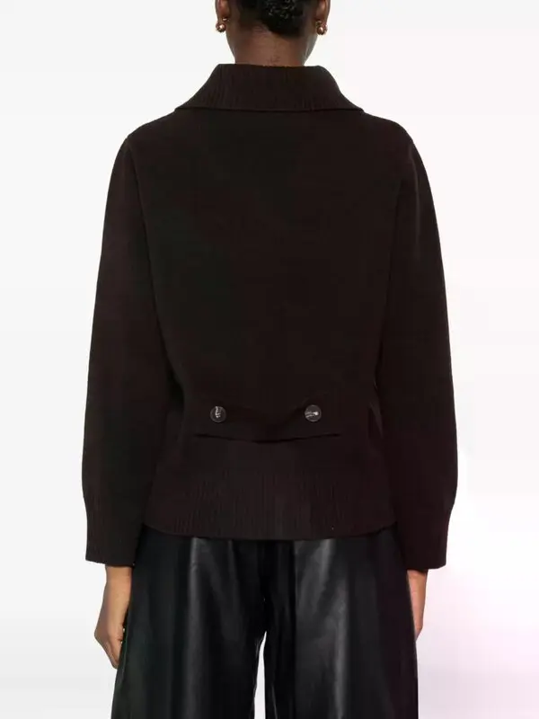 Alpha Studio Double-breasted Patch-pocket Cardigan