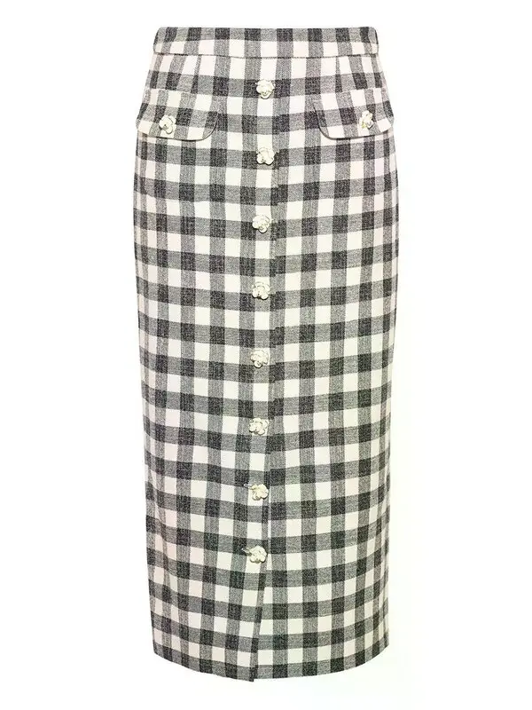 Cara Cara Gingham Pencil Skirt