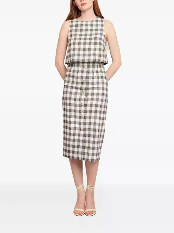 Cara Cara Gingham Pencil Skirt