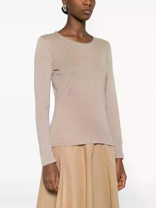 Majestic Filatures Long-sleeve Round-neck Top