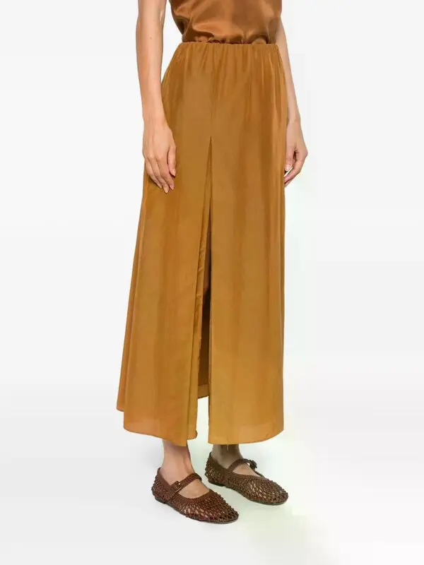 Loulou De Saison Carmen Split-front Midi Skirt - Brown