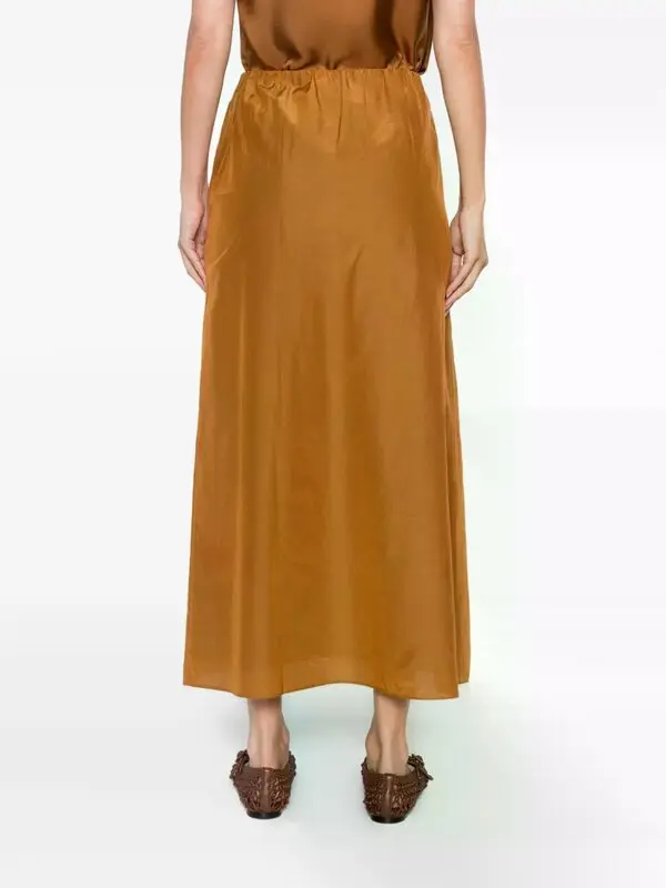 Loulou De Saison Carmen Split-front Midi Skirt - Brown