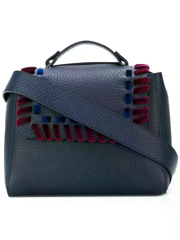 ORTIGNI Studded Logo Tote Bag