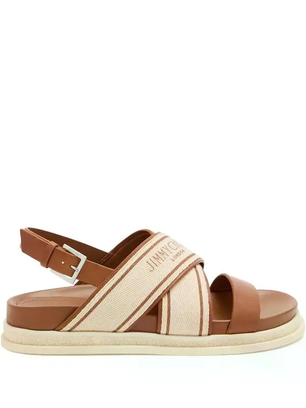 JIMMY CHOO Joa Leather Sandals - Brown