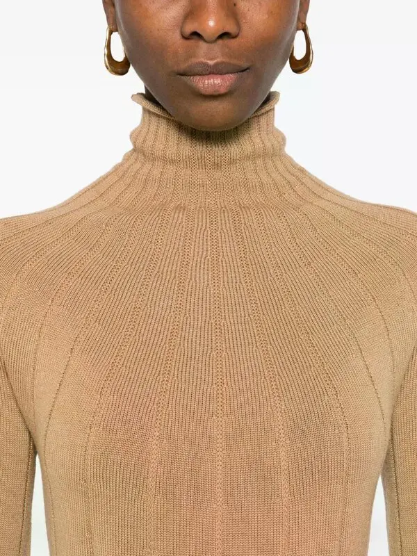 Max Mara Ribbed Turtleneck Sweater
