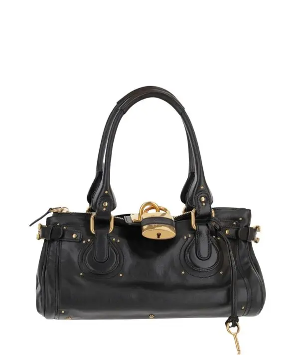 Chloé Paddington Leather Shoulder Bag - Black