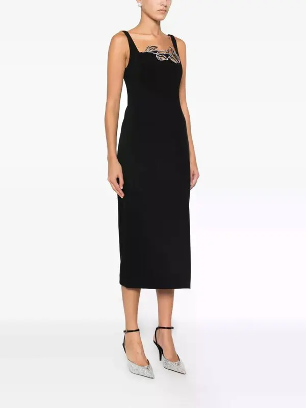 Blumarine Rose-embellished Midi Dress
