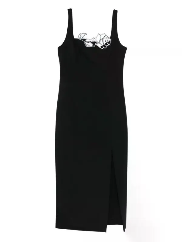 Blumarine Rose-embellished Midi Dress