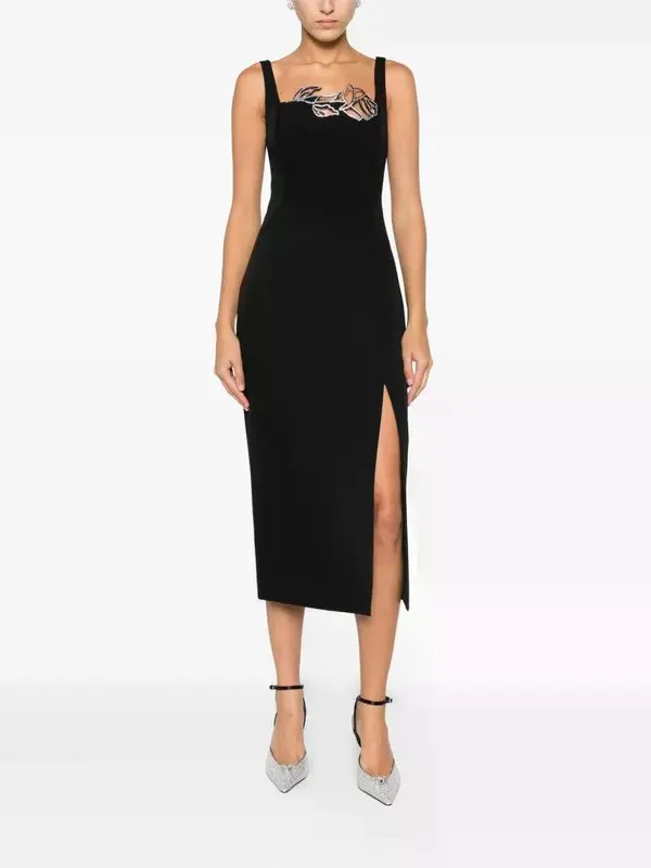 Blumarine Rose-embellished Midi Dress
