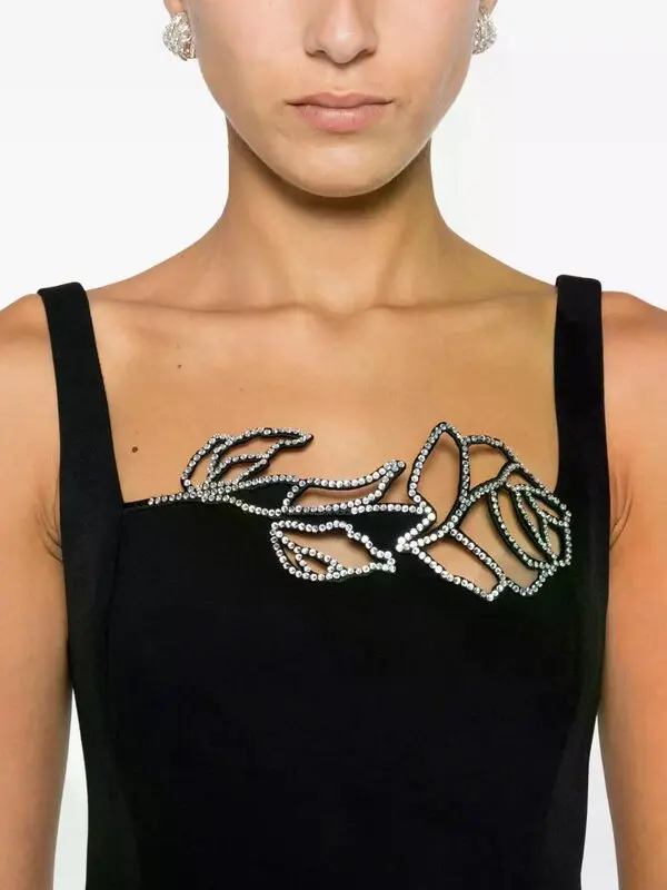 Blumarine Rose-embellished Midi Dress