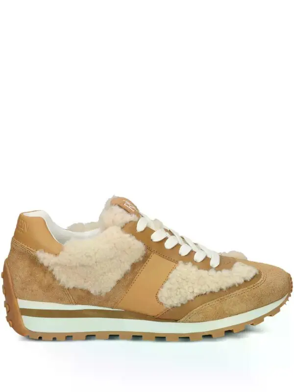 Ralph Lauren Shearling Suede Sneakers