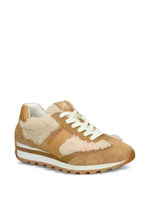 Ralph Lauren Shearling Suede Sneakers