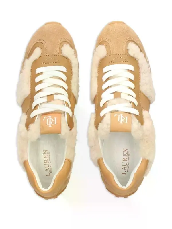 Ralph Lauren Shearling Suede Sneakers