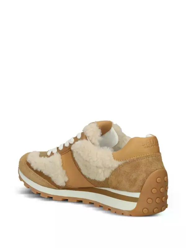 Ralph Lauren Shearling Suede Sneakers