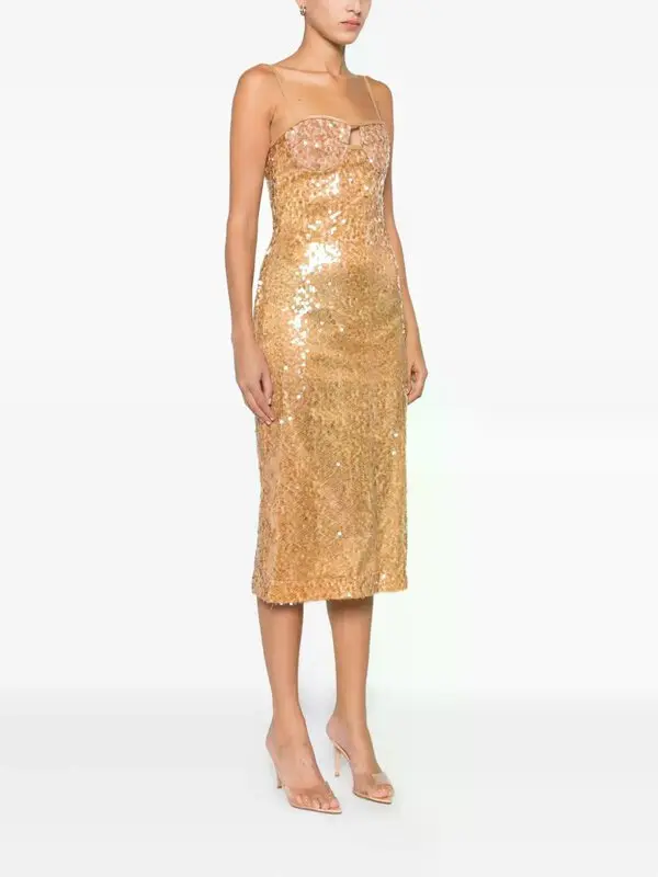 David Koma Sequin-embellished Midi Dress