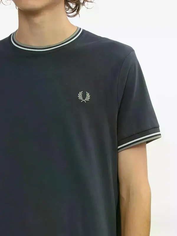 Fred Perry Tipped-collar Cotton T-shirt - Blue