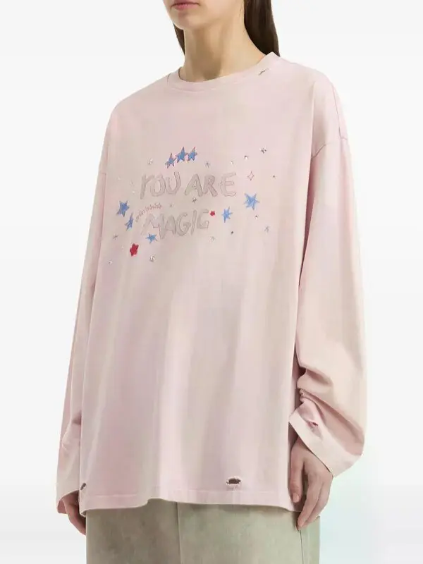 B+AB Distressed Long-sleeve Top