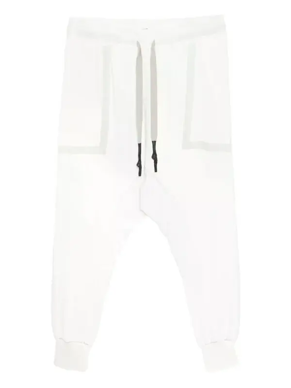 69 Elasticated-waistband Drop-crotch Trousers - White