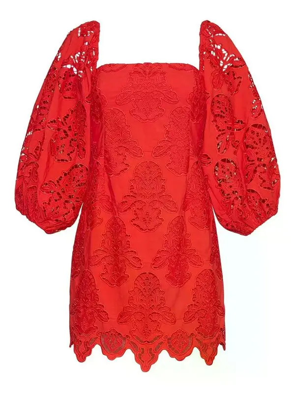 Cara Cara Montauk Puff-sleeve Mini Dress