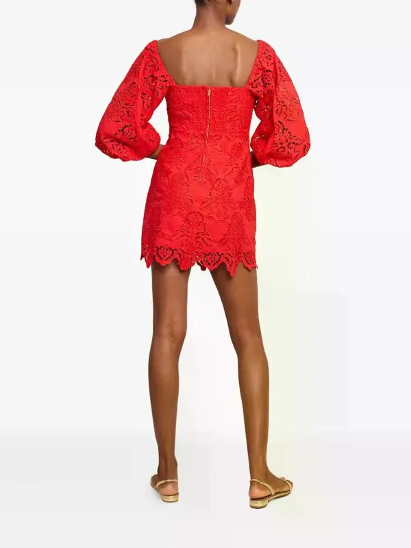 Cara Cara Montauk Puff-sleeve Mini Dress