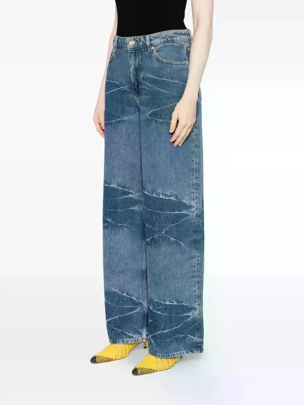 GANNI Logo-patch Jeans