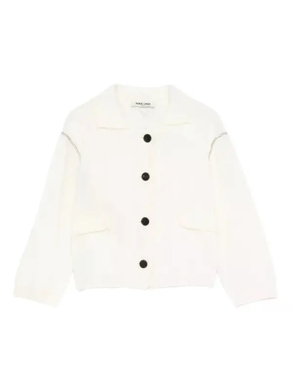 Max & Moi Chain-trimmed Jacket - White