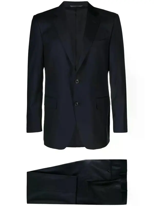 Canali Peak-lapes Wool Single-breasted Suits