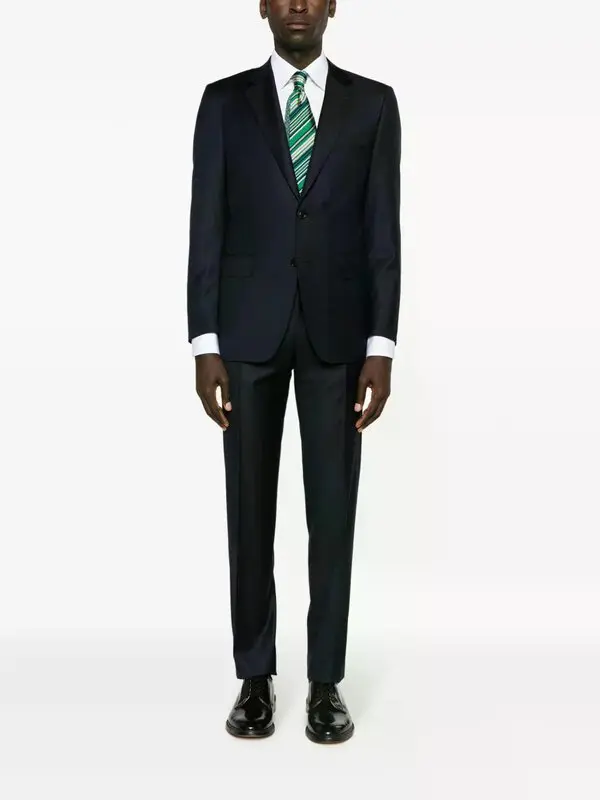 Canali Peak-lapes Wool Single-breasted Suits