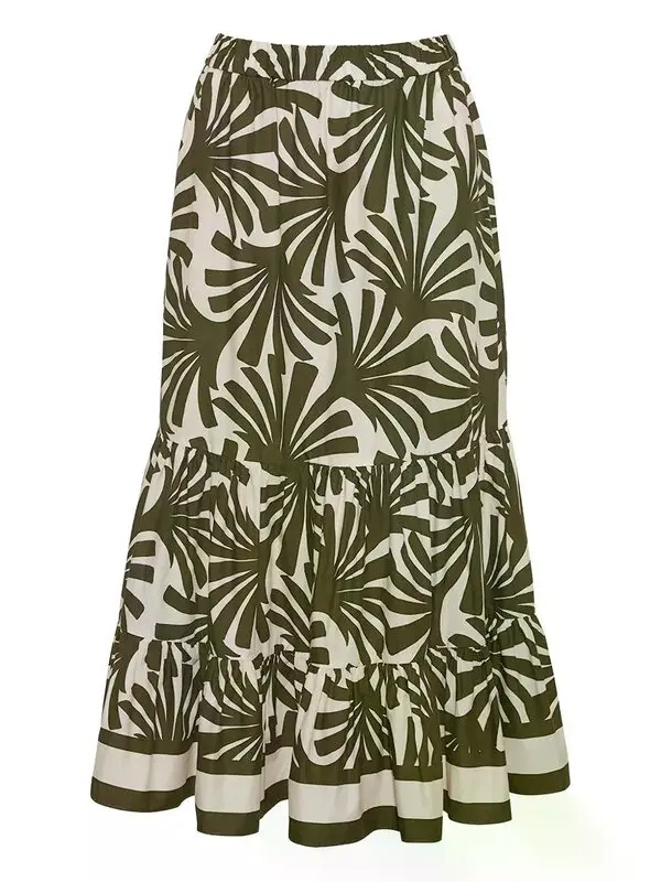 Cara Cara Chase Printed Midi Skirt - Neutrals
